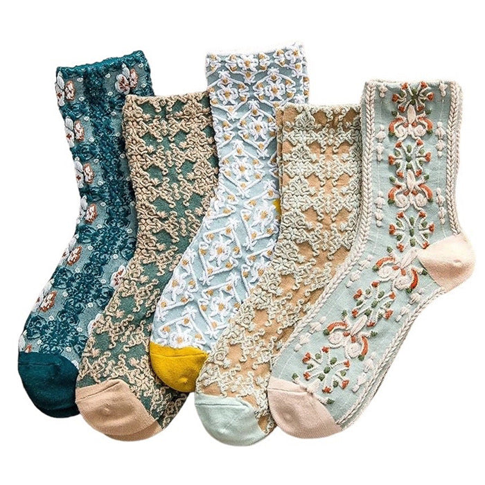Cottagecore Aesthetic Embroidered Socks – OBEEY